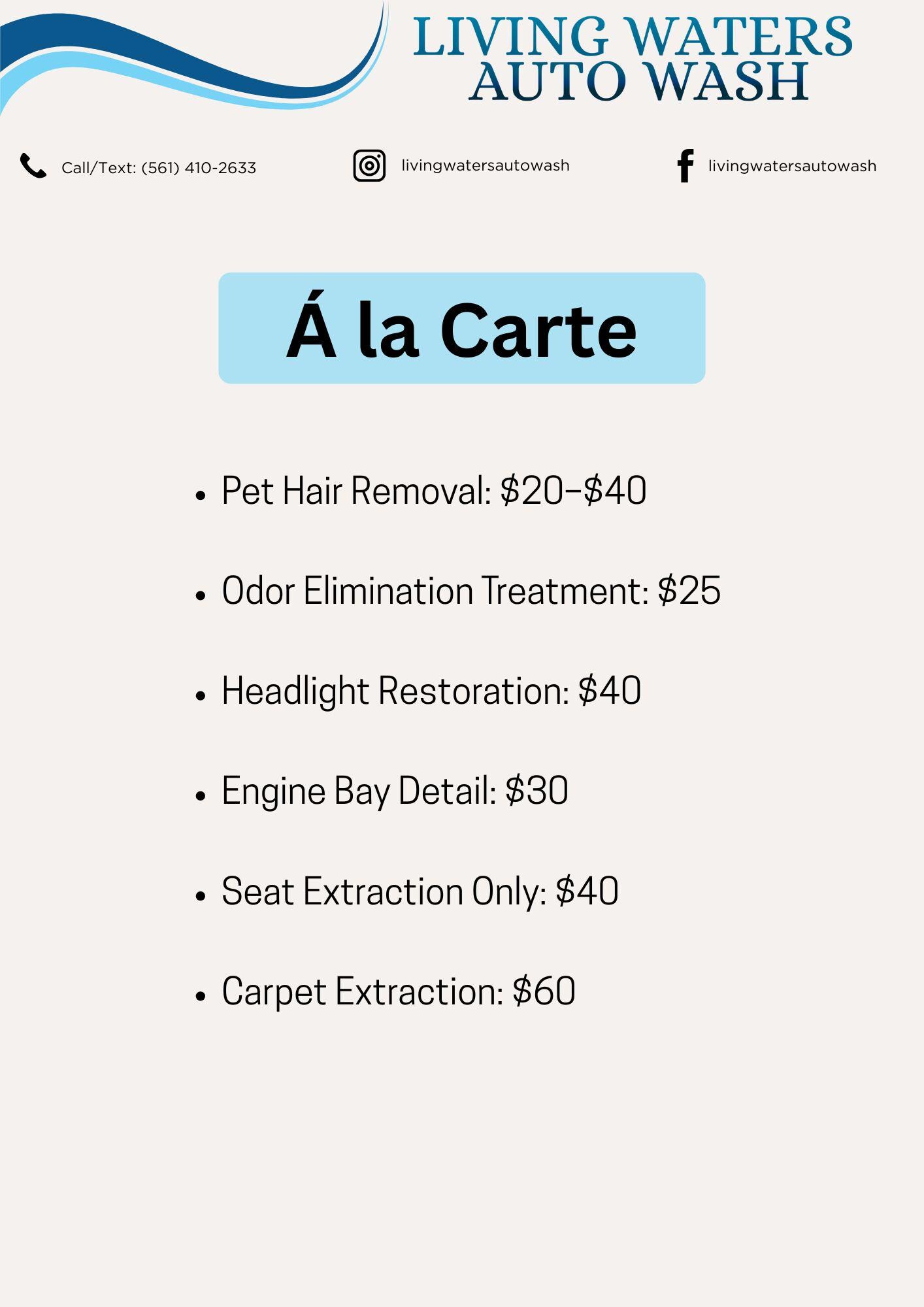 Editable Auto Detailing Price Menu Template | Canva Business Pricing ...