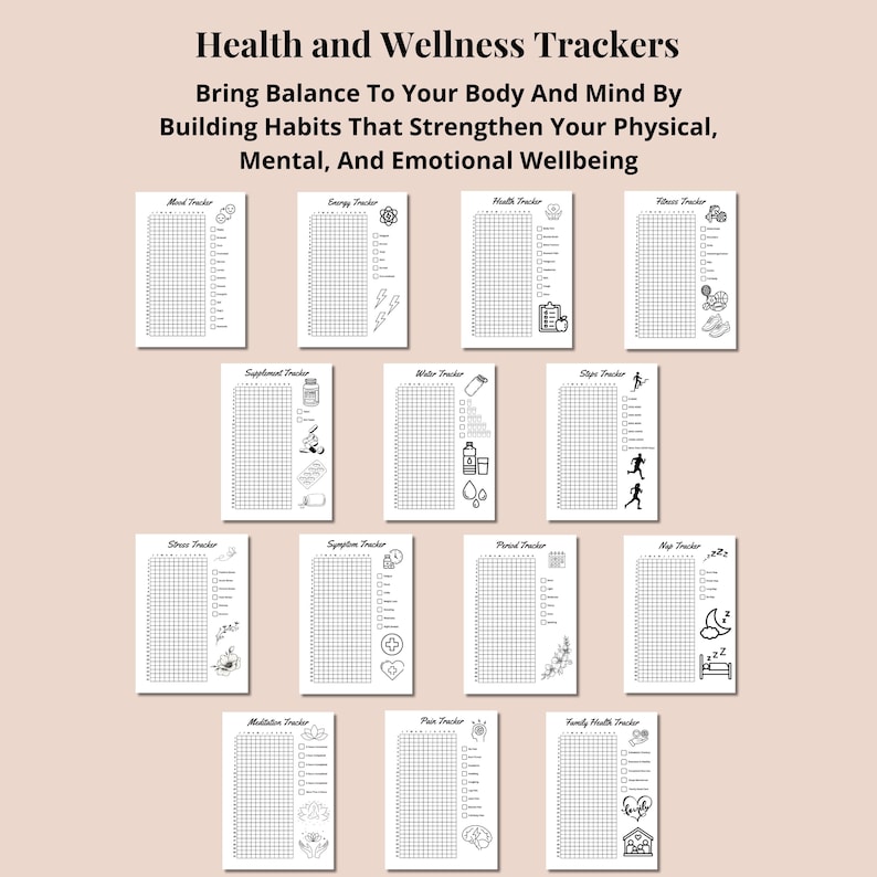 Bullet Journal Pixel Tracker | Printable Mood & Habit Tracking Planner ...