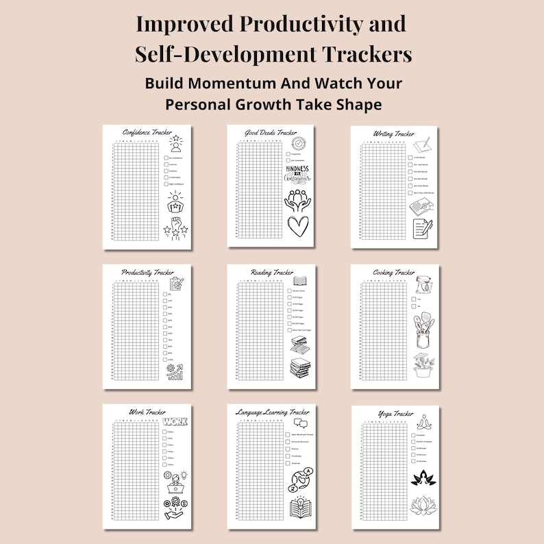 Bullet Journal Pixel Tracker | Printable Mood & Habit Tracking Planner ...