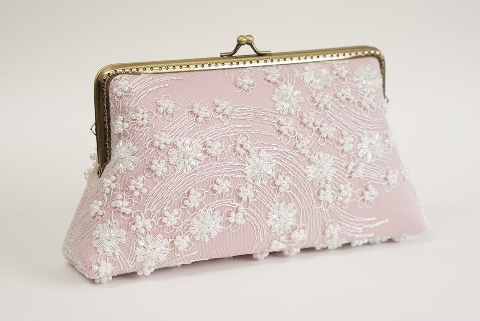 Elegant Wedding Blush Rose Bridal Clutch / Personalized | Etsy