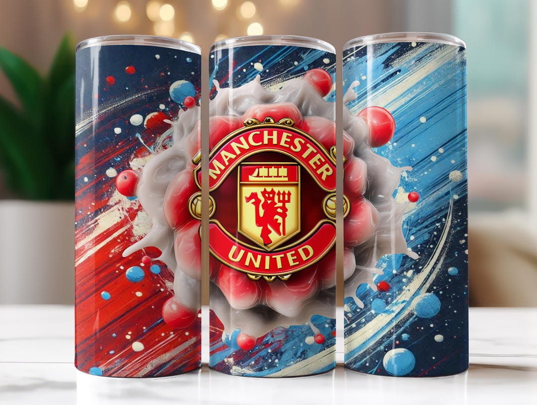 Inspired Manchester United Wrap Design Tumbler and Water Bottle ...