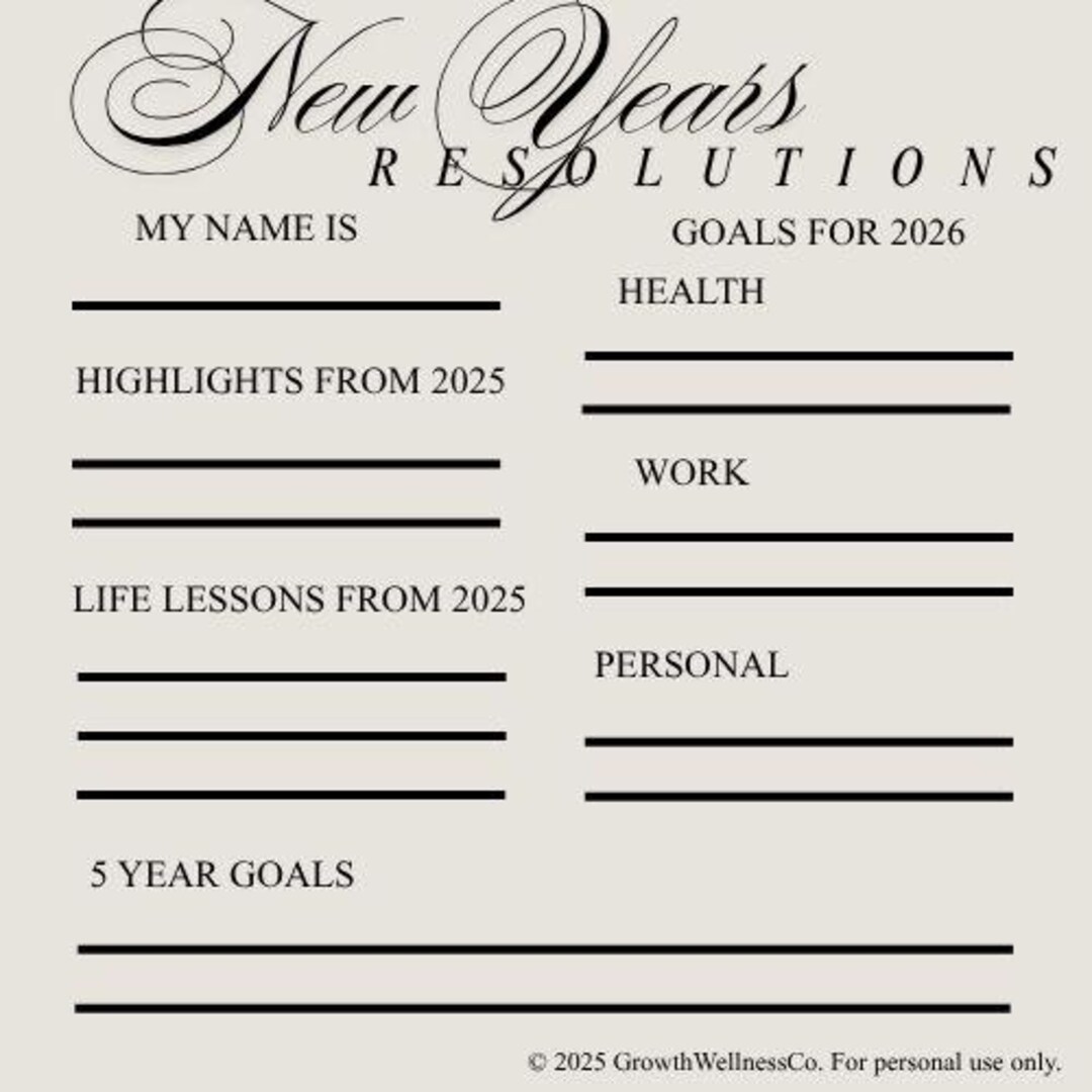 2026 New Year's Resolution Vision Board (digital Download!) - Etsy