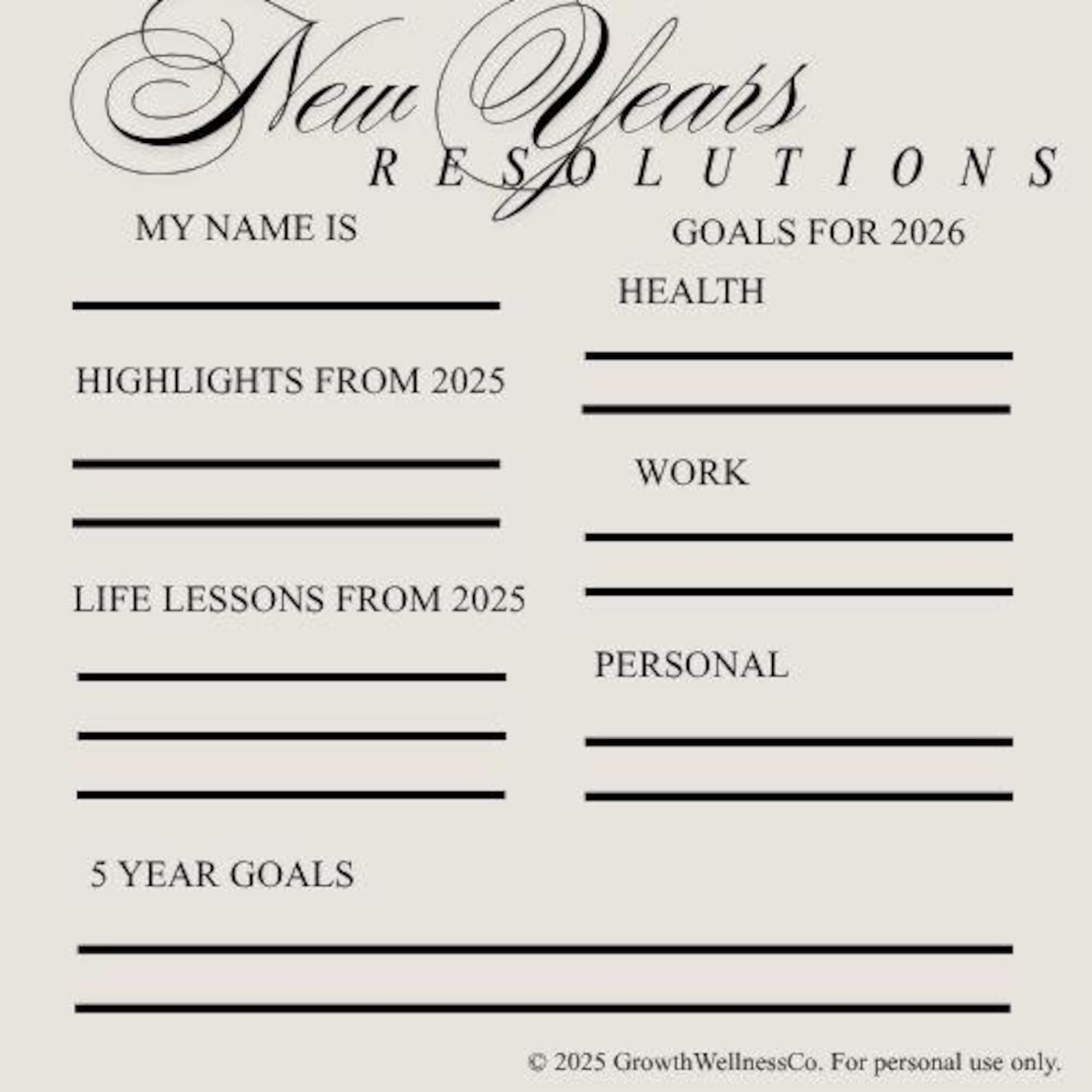 2026 New Year's Resolution Vision Board (digital Download!) - Etsy