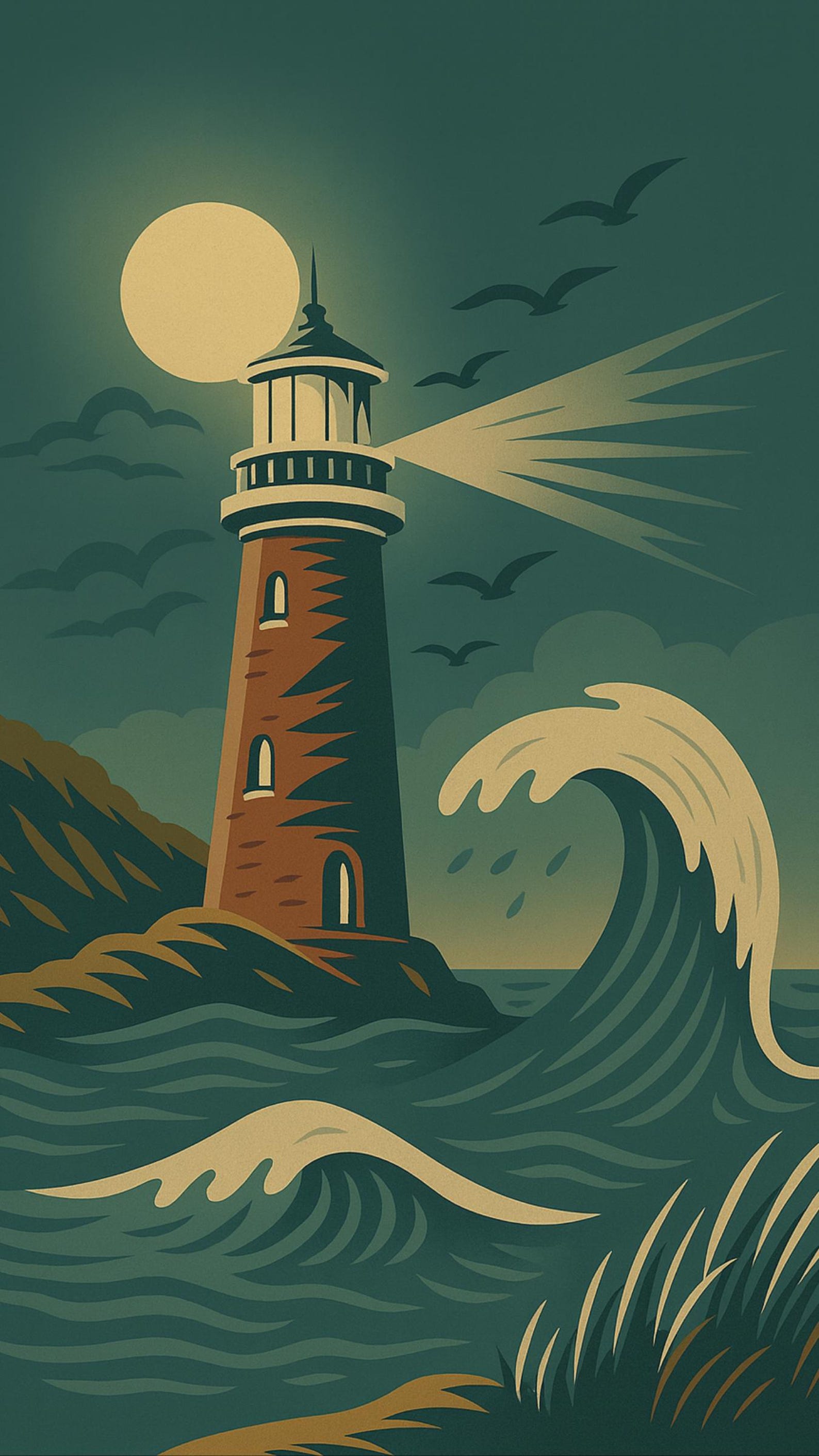 Coastal Lighthouse iPhone Wallpaper | Instant Digital Download | Ocean ...