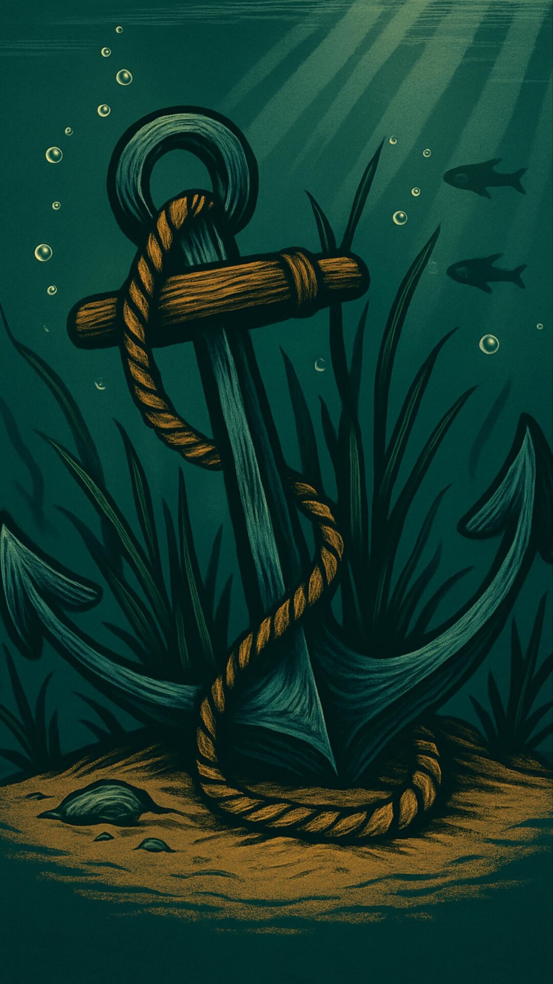 Coastal Anchor iPhone Wallpaper | Instant Digital Download | Ocean Lock ...