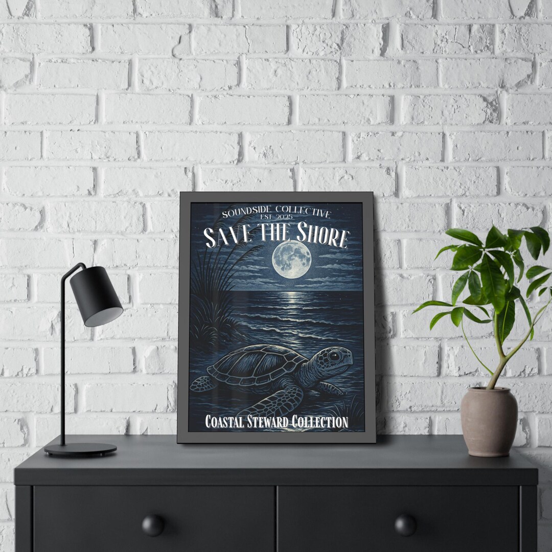 Sea Turtle Vintage Nautical Poster | Coastal Steward Collection Poster ...