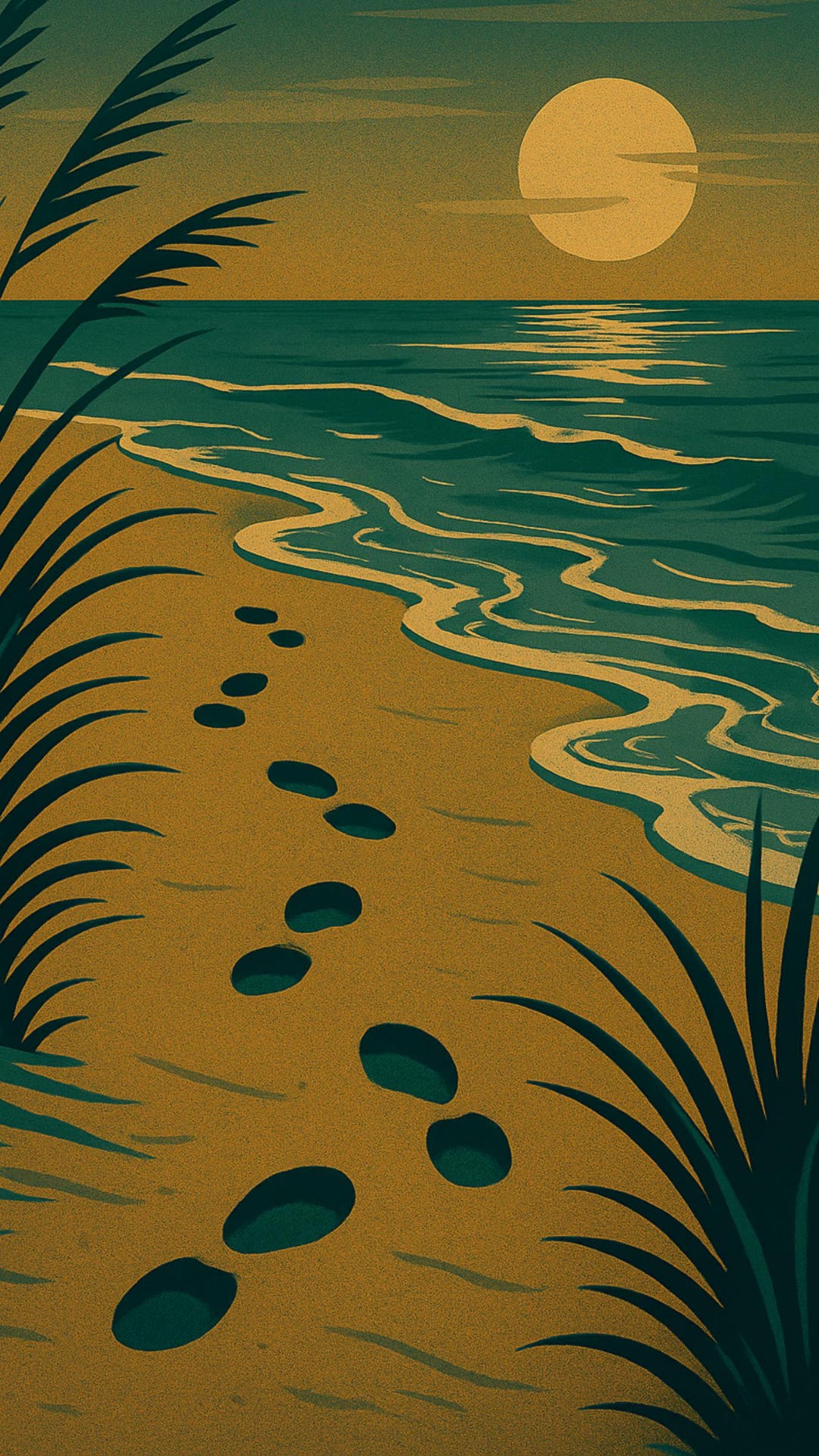 Beach Tracks iPhone Wallpaper | Instant Digital Download | Ocean Lock ...