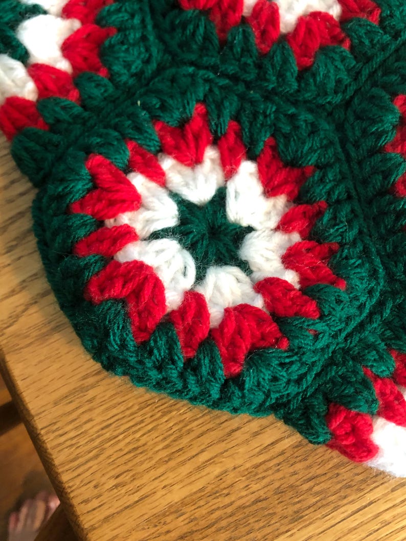 Granny Square Crocheted Christmas Stocking: Retro Style, Many Custom ...