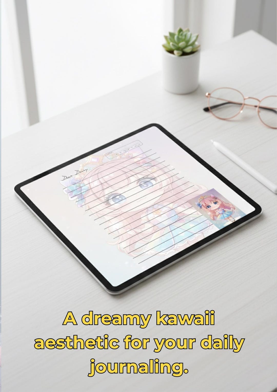 Diary 2026 | Chibi Magical Girl Journal Page | Personalized Planner ...
