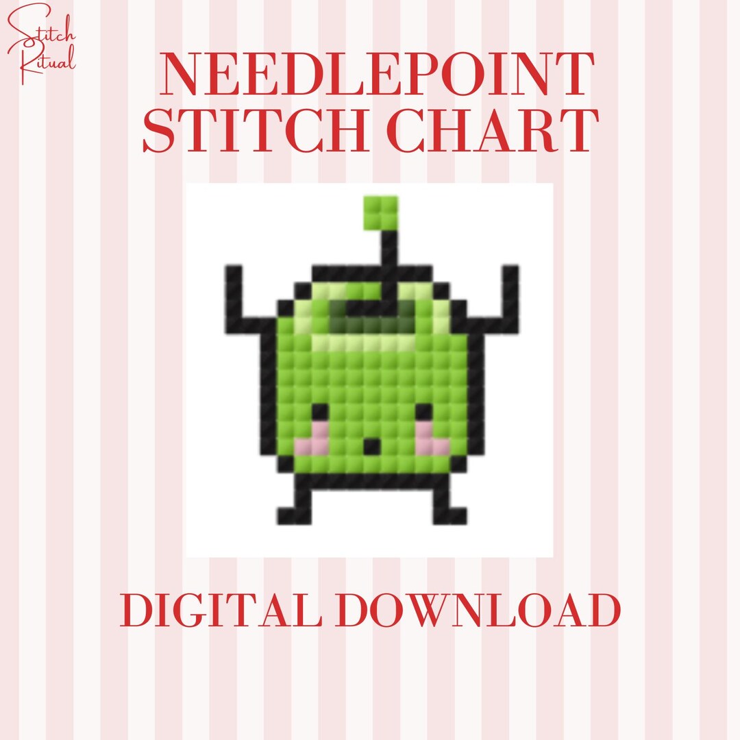 Junimo Needlepoint Pattern PDF | 4x4 Stitch Chart for 18 Mesh Canvas ...
