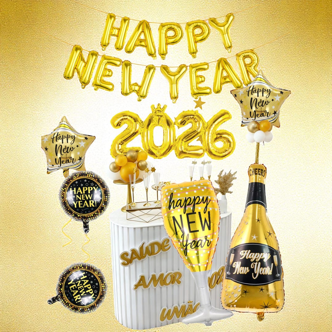 New Year and Christmas Balloon Set Party Decoration Kit Holiday Home ...
