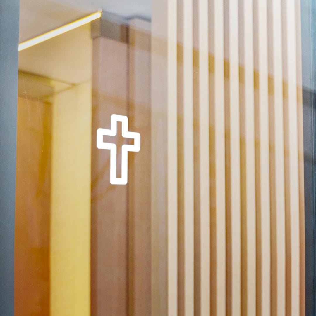 Christian Cross Kiss-cut Vinyl Decal Religious Window Sticker Car ...