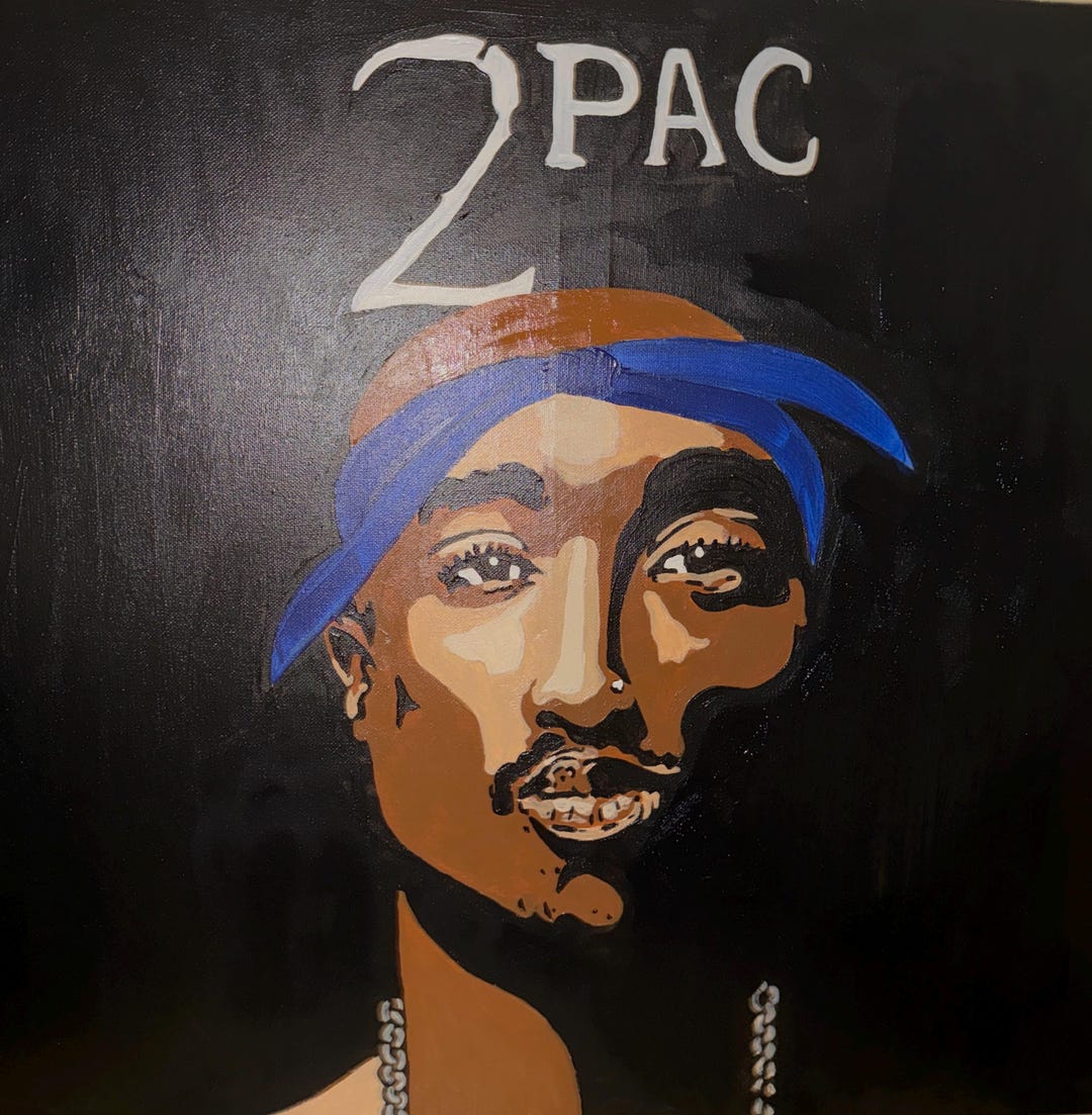 Tupac 2pac Painting Acrylic Hand Drawn/painted - Etsy Canada