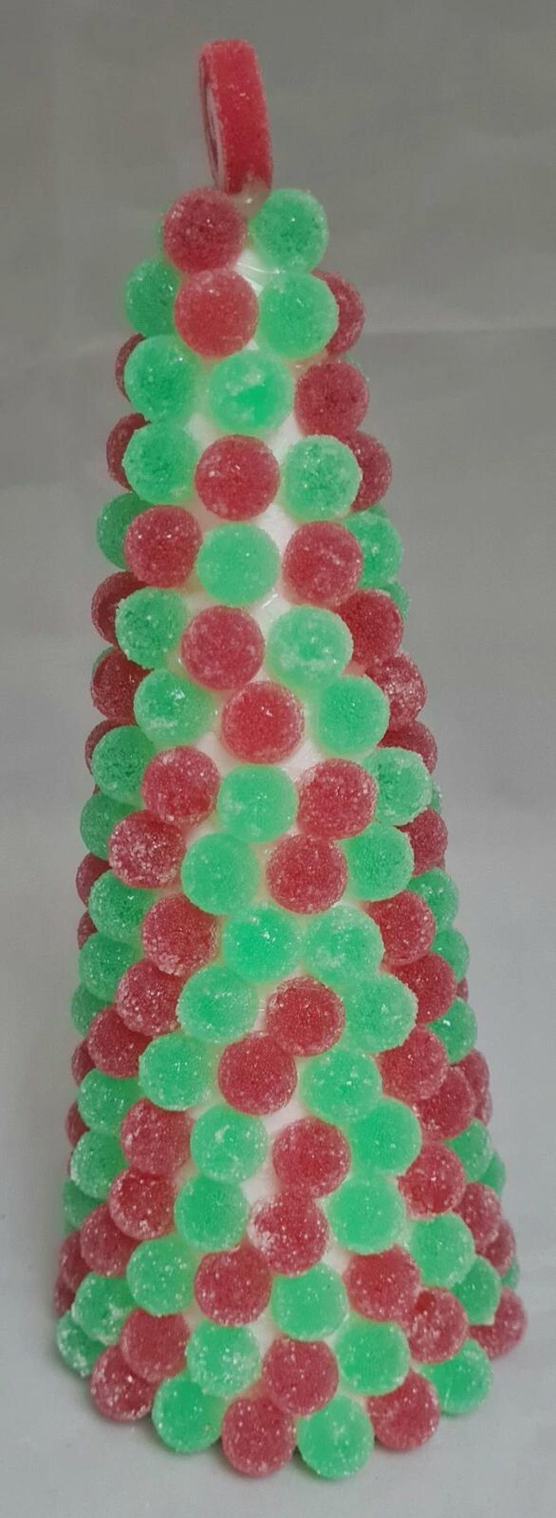 Gum Drop Christmas Tree Red Green Clay-dough Table Decor 10 ...