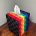 Custom Needlepoint Tissue Box Cover Kit – Rainbow Stripes - Etsy