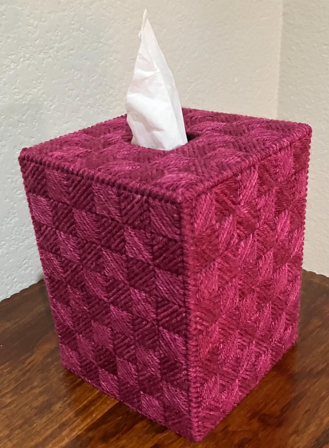 Berry Needlepoint Tissue Box Cover - Etsy