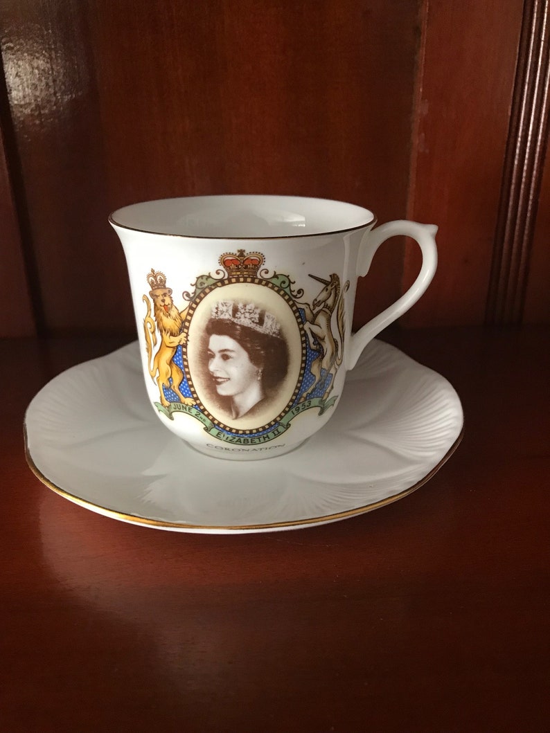 Queen Elizabeth II Coronation Tea Cup and Saucer - Etsy
