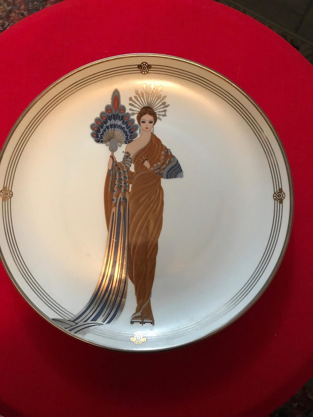 House of Erte Art Deco Plate Athena, Limited Edition Plate Number ...