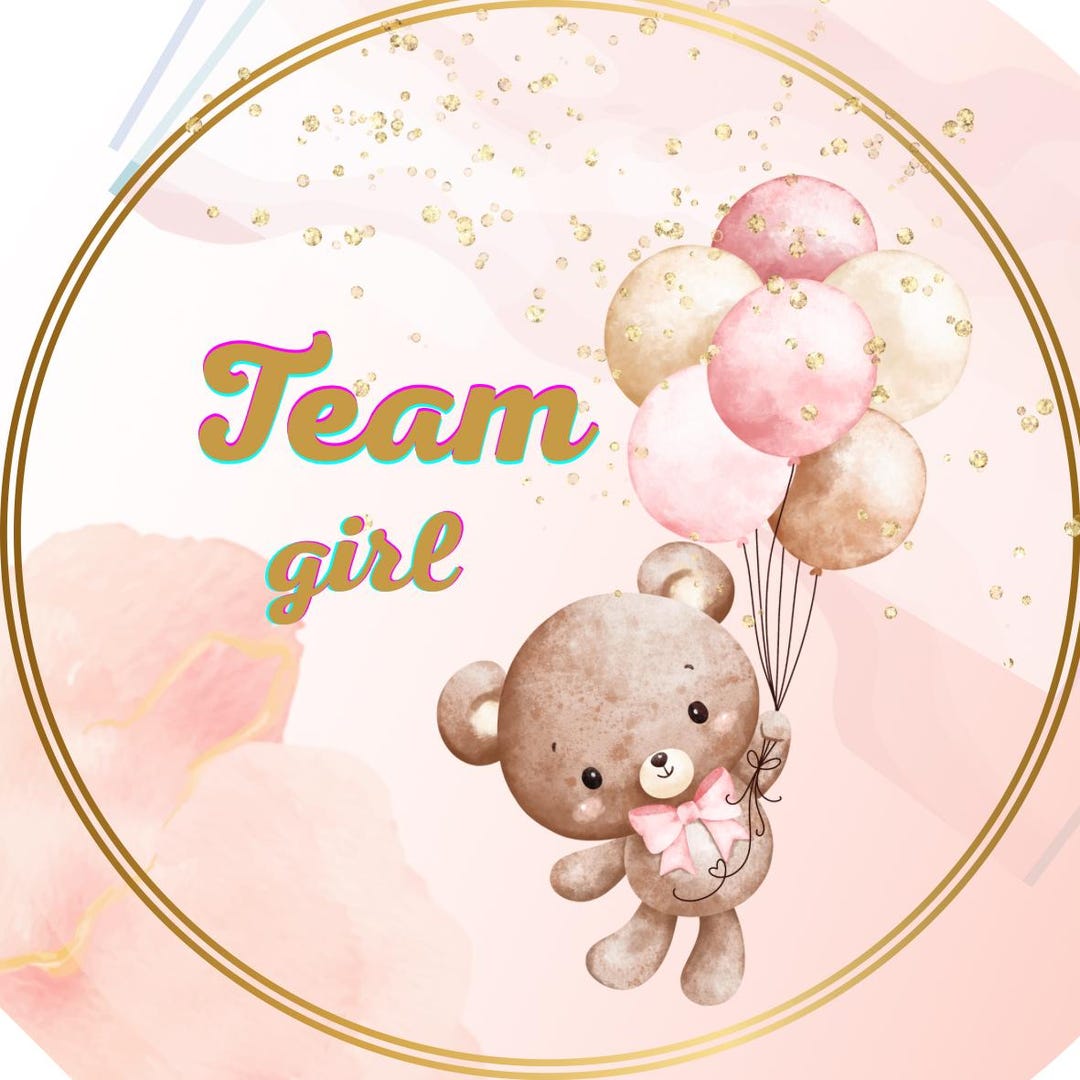 Team Boy Team Girl Stickers | Ositos Baby Shower | Gender Reveal ...