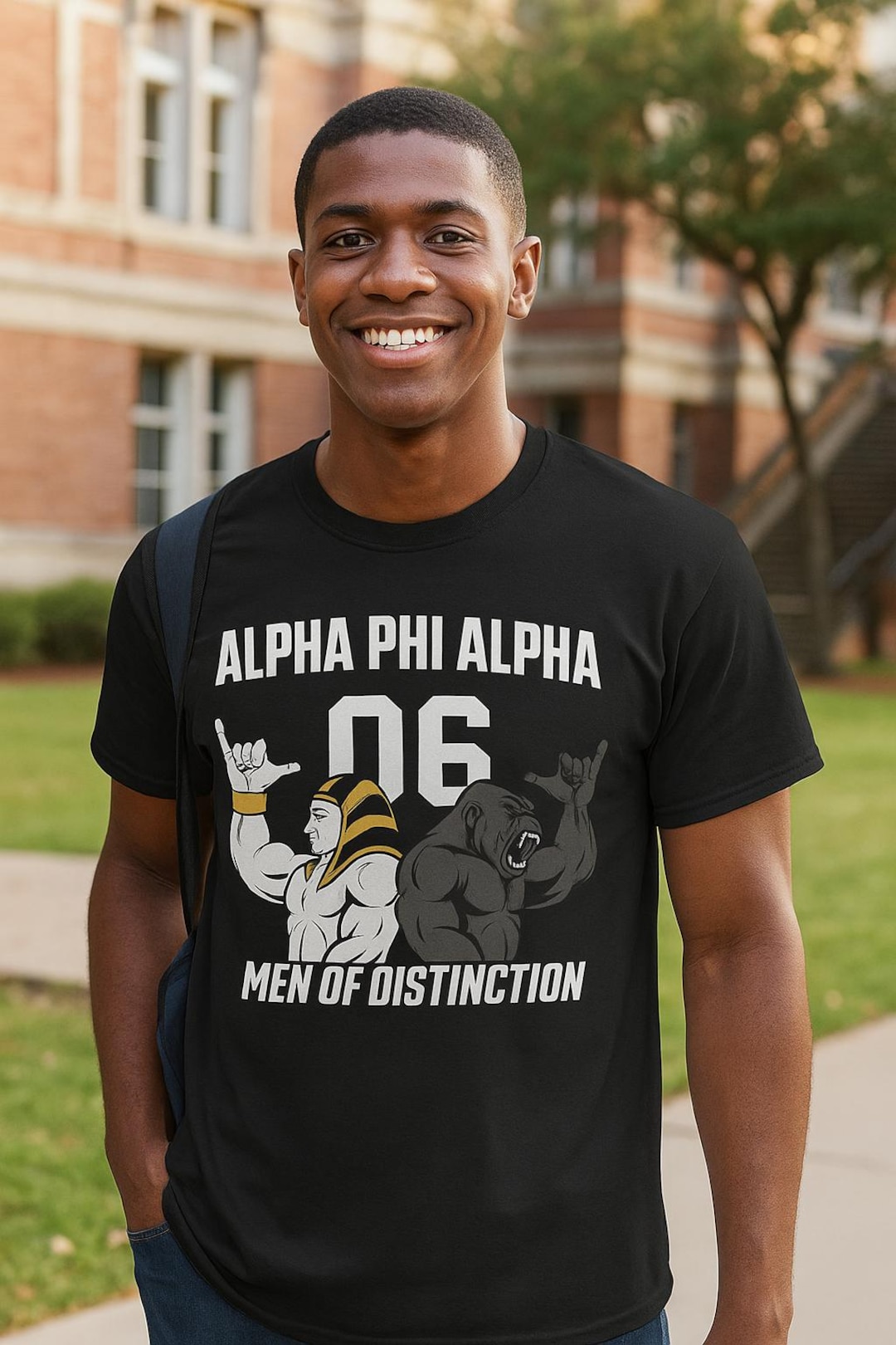 Alpha Phi Alpha Men of Distinction Graphic Tee, Frat Mascot Design - T ...