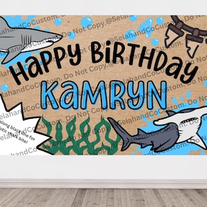Shark Cutout - Downloadable Canva Template - Etsy