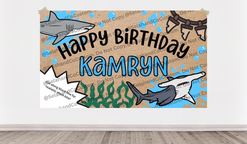 Shark Cutout - Downloadable Canva Template - Etsy