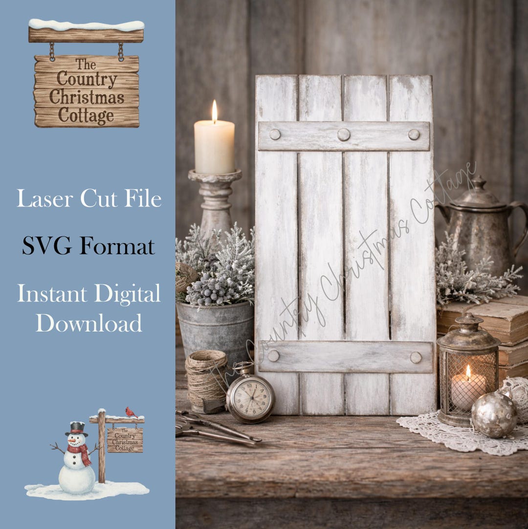 Hearthside Shutter SVG | Farmhouse Shutter Laser Cut File ...