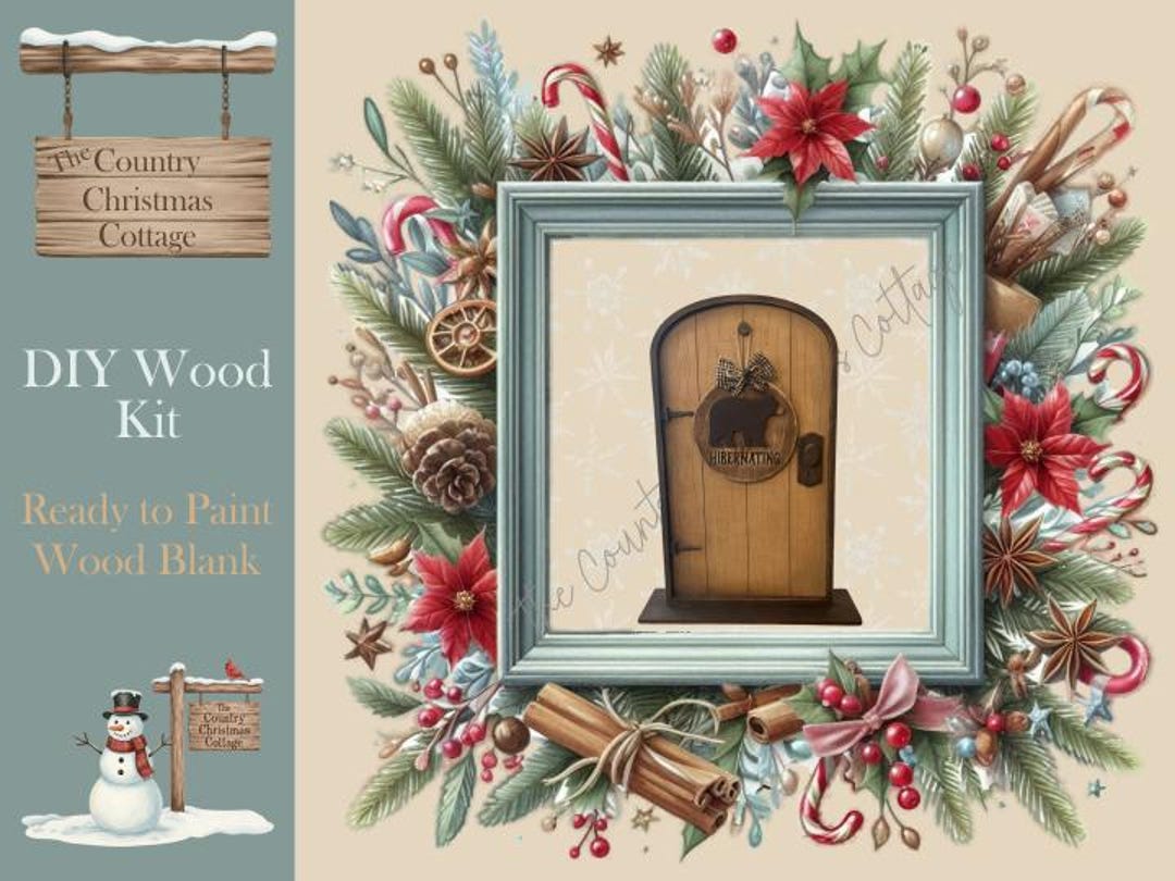 DIY Wood Kit – Hibernating Bear Sign & Ornament | Winter Woodland Craft ...
