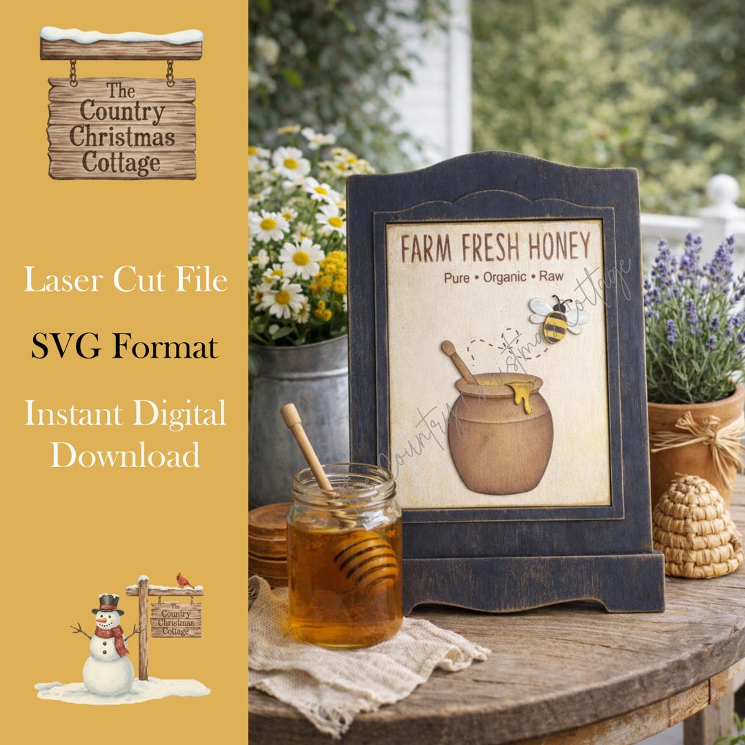 Farm Fresh Honey Sign SVG | Spring Farmhouse Decor | Interchangeable ...