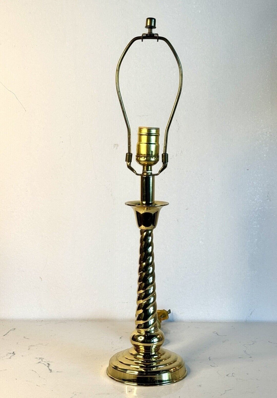 Berman Twisted Solid Brass Table Lamp 1989 - Etsy