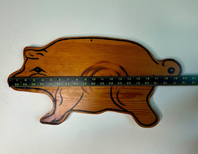 Vintage Primitive Pig Pine Wood Wall Art Hand Painted Folk Art - Etsy
