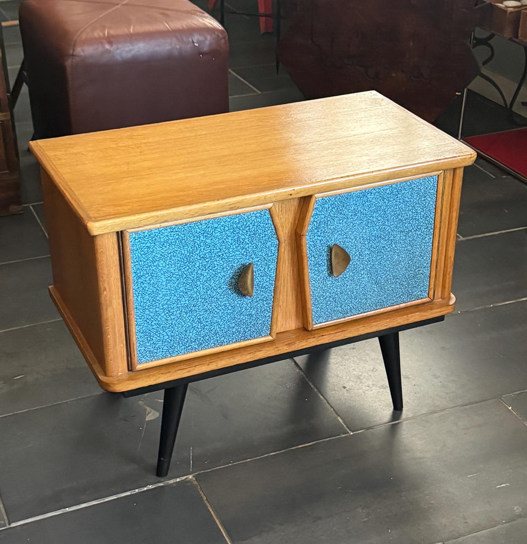 Vintage Atomic Era German Side Table Nightstand Mid Century Modern - Etsy