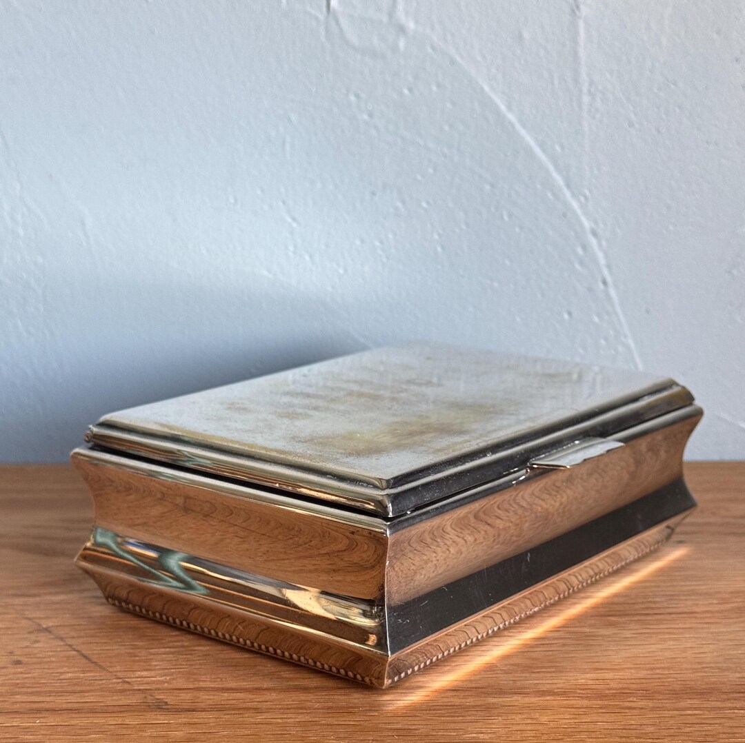 Antique Silver Plated Art Deco Cigarette Box 1920s - Etsy