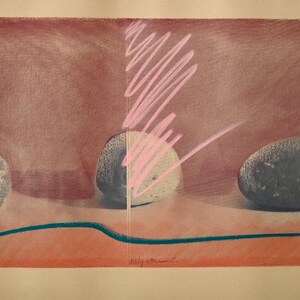 Susan Singleton Artist Proof Post Modern Art Titled Only Stones 2 - Etsy