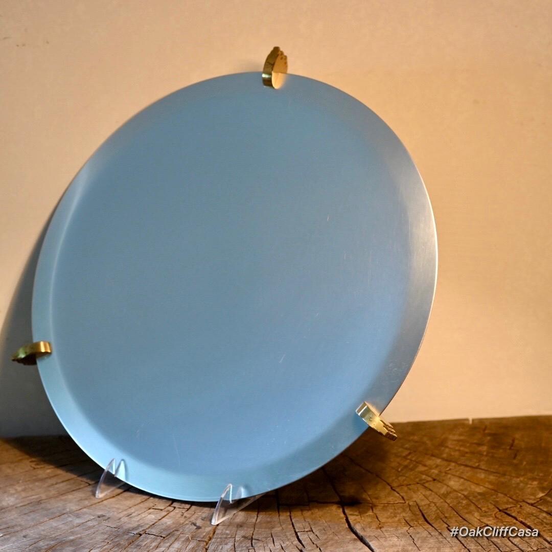 Vintage Kensington Lurelle Guild 16” Art Deco Aluminum Tray With Gold ...