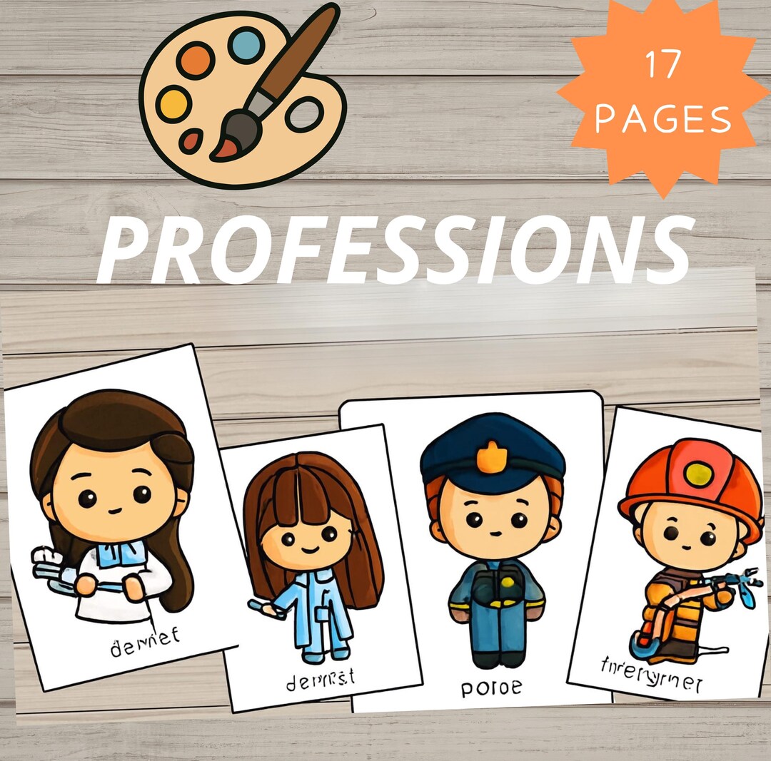 Preschool Career Coloring Pages | 17 Greyscale Profession Worksheets ...