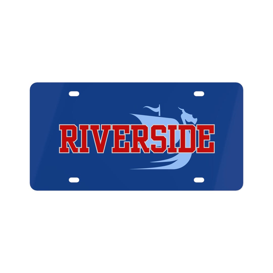 Riverside Vikings Plate License Plate | Blue Red School Spirit - Etsy