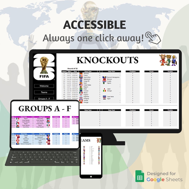 World Cup Google Sheets Tracker – Match Schedule, Scores & Tournament ...