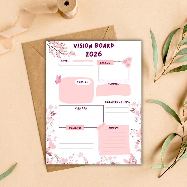 Vision Board 2026 Printable, Gratitude Journal Printable, Goal Planner ...