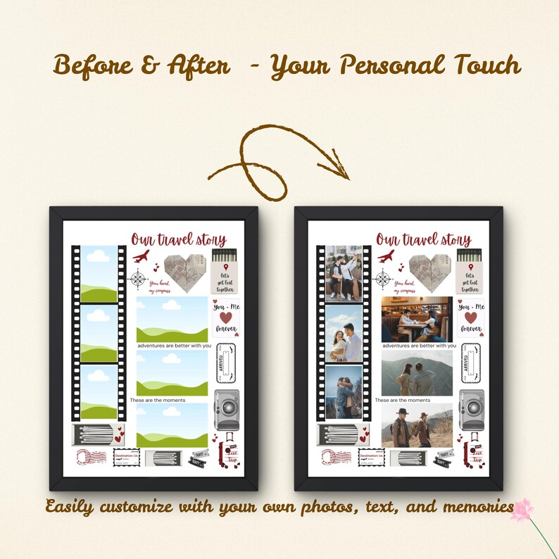 Editable Travel Matchbook Poster, Custom Photo Collage Template ...