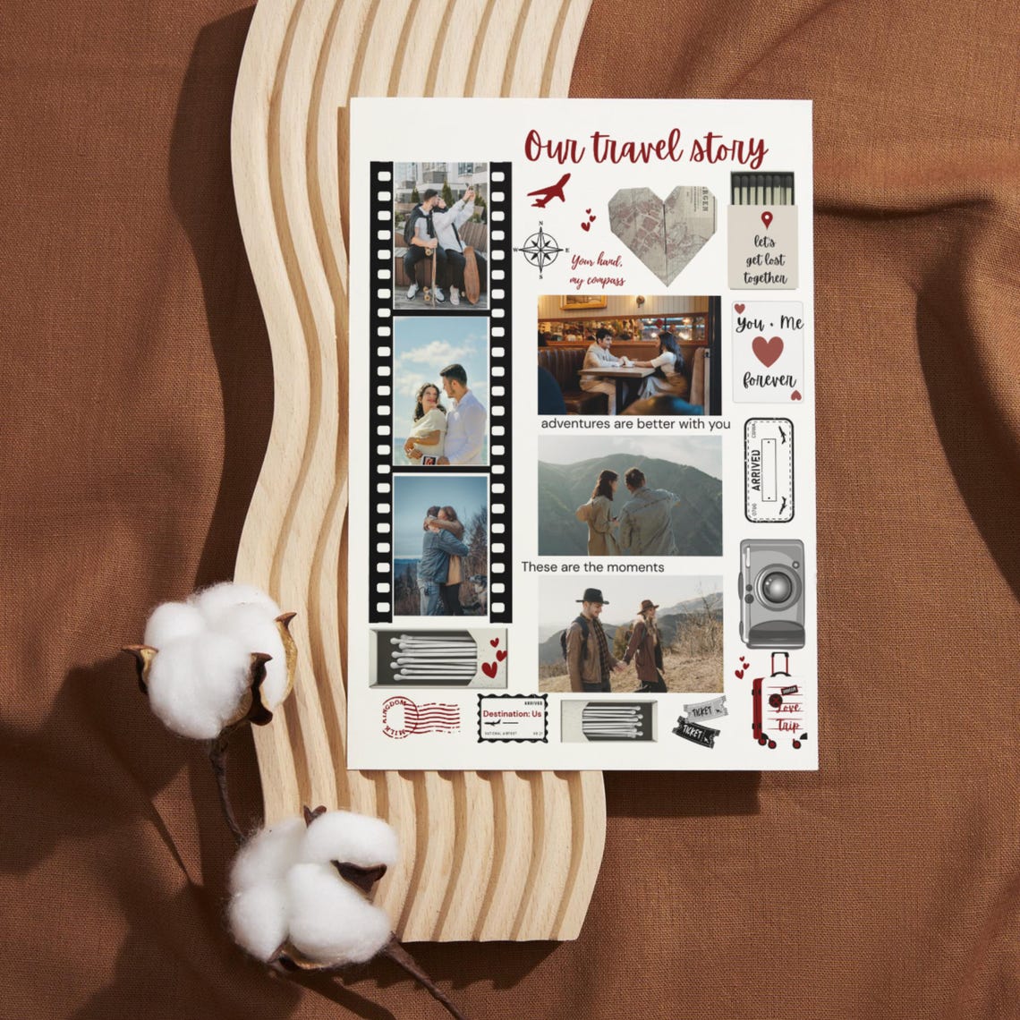 Editable Travel Matchbook Poster, Custom Photo Collage Template ...