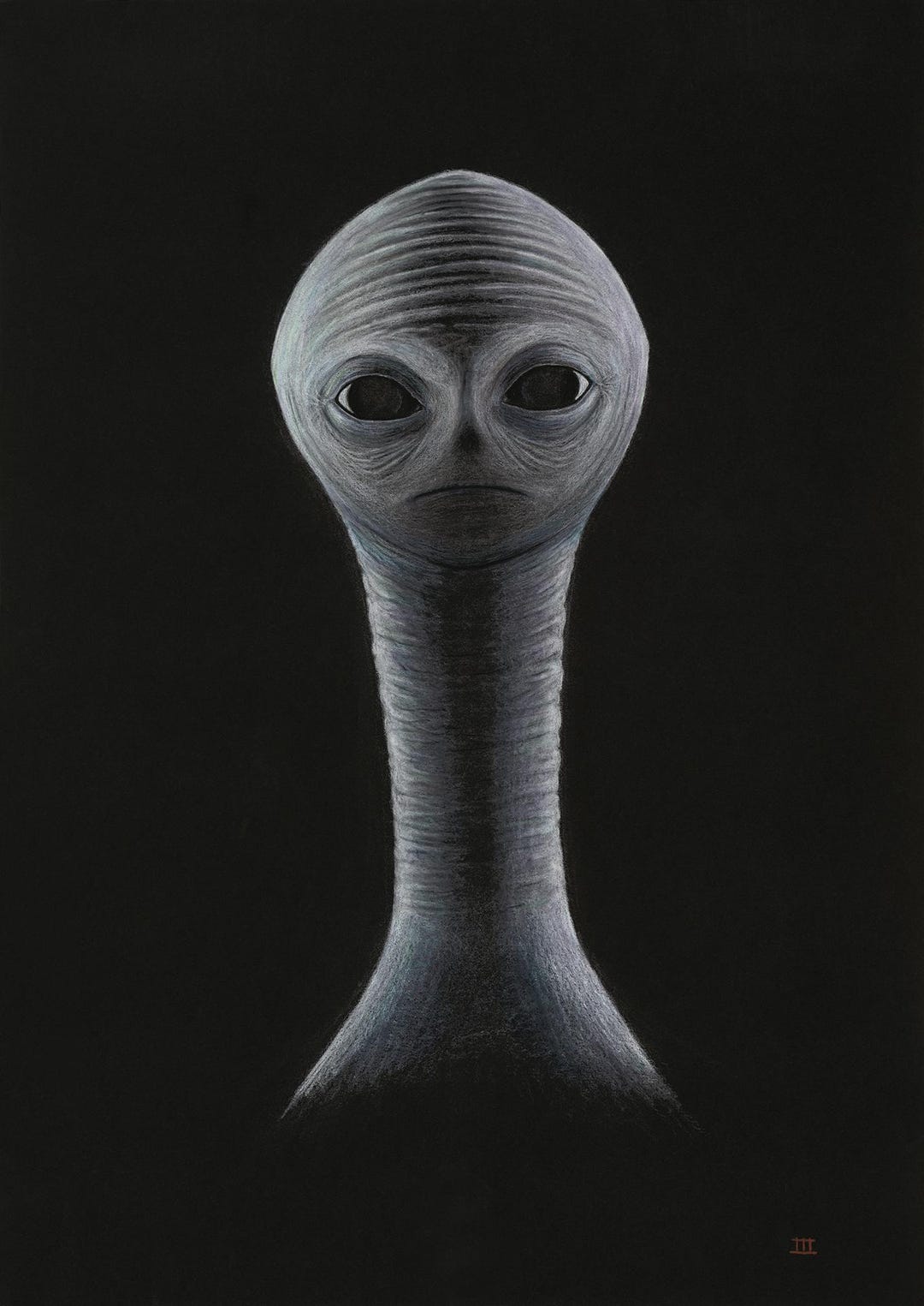 Skinny Grey Alien Poster | Alien Art| UFO| UAP | Orbs| Flying Saucer ...
