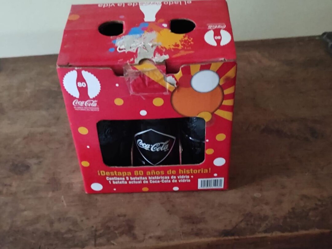 6 Bottles of COCA COLA 80 Years of History in a Box - Etsy