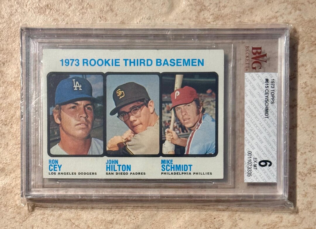 1973 Topps Rookie Third Basemen Ron Cey Mike Schmidt John Hilton BVG 6 ...