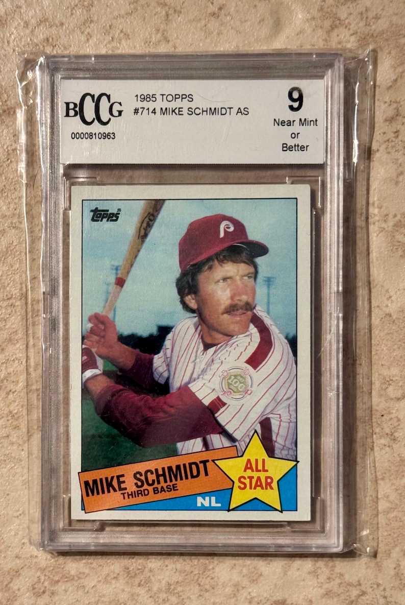 1985 Topps #714 Mike Schmidt Philadelphia Phillies HOF BCC 9 - Etsy