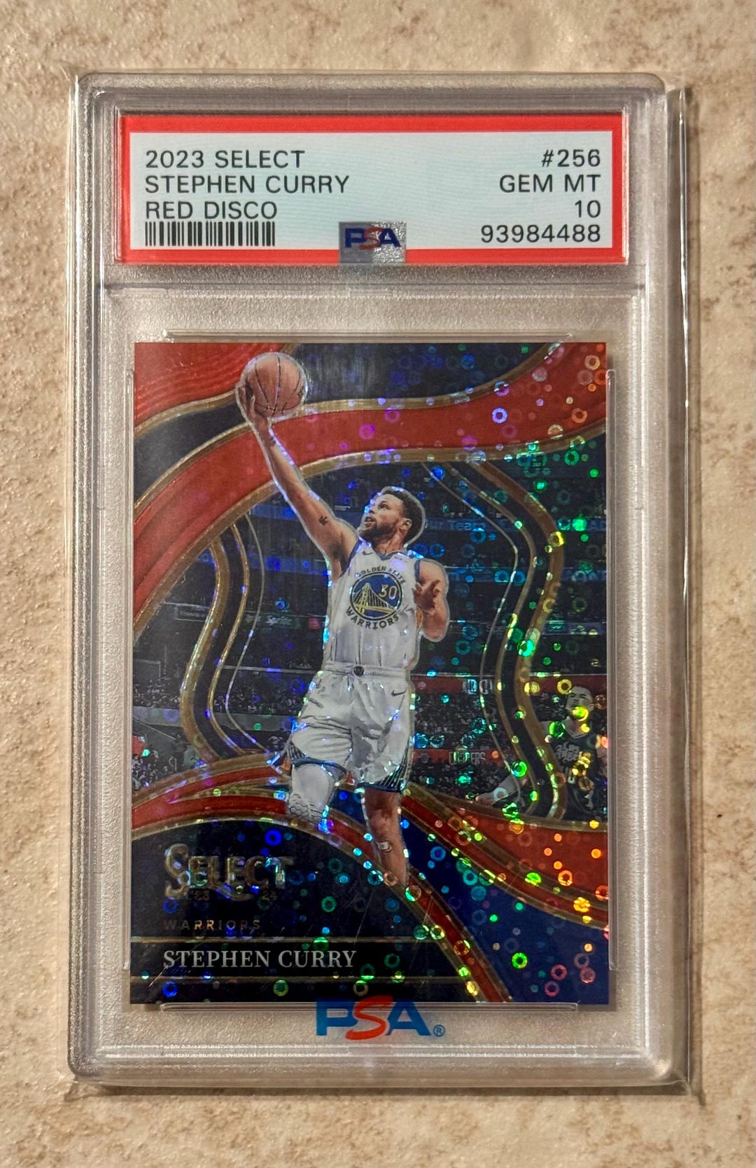 Stephen Curry 2023 Select Courtside Red Disco Prizm #'d 13/49 Warriors ...