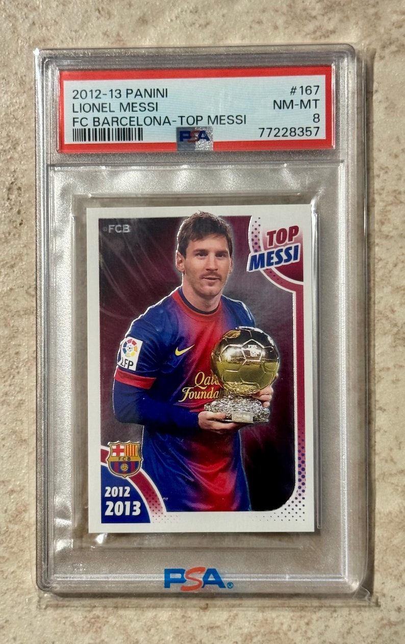 Lionel Messi 2012 Panini FC Barcelona 167 PSA 8 Argentina - Etsy