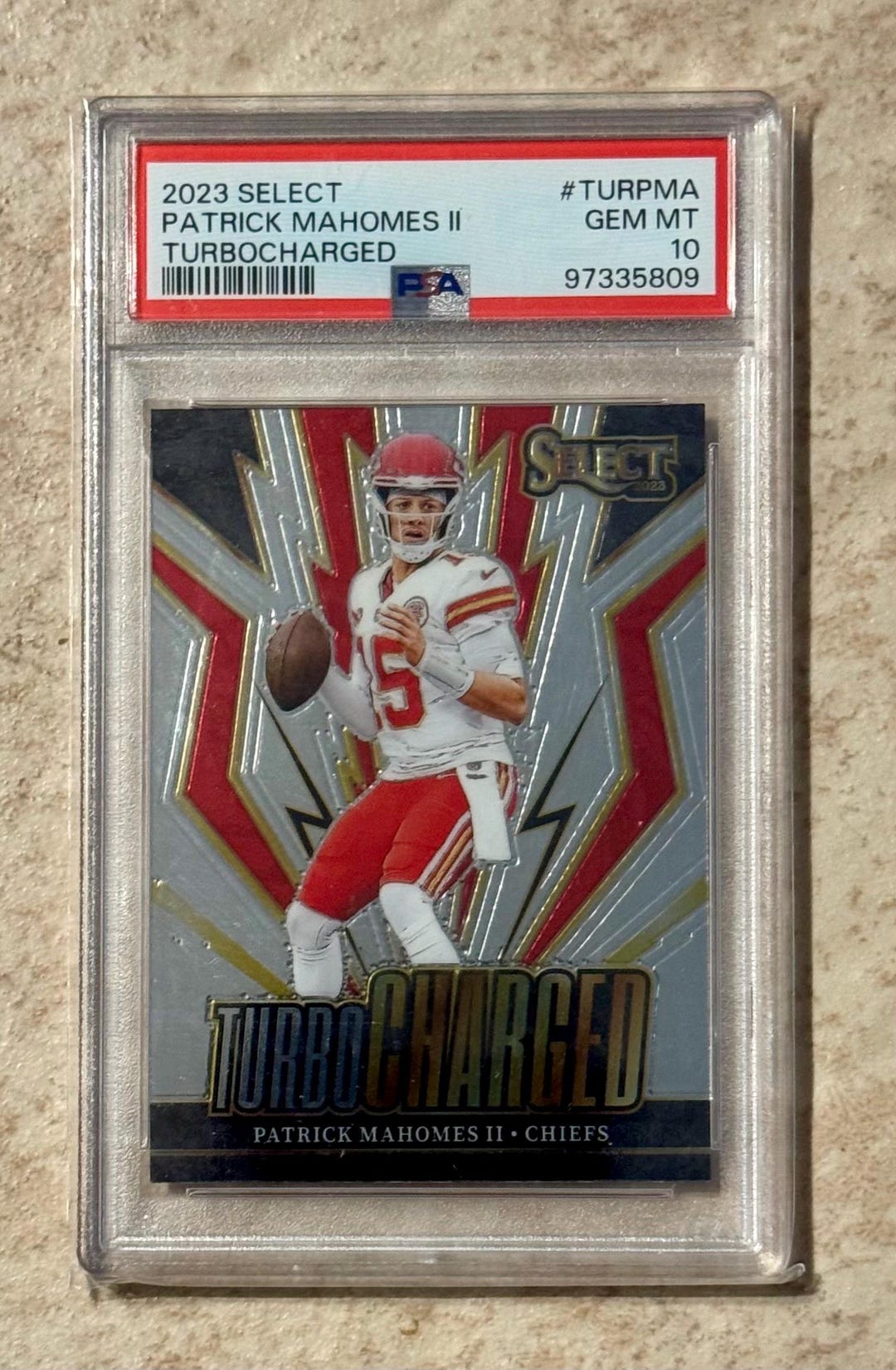2023 Select Football Patrick Mahomes Turbo Charged #TUR-PMA PSA 10 Gem ...