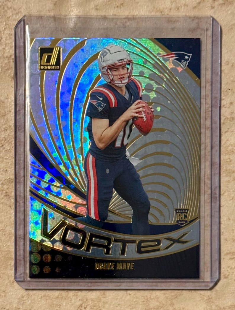 2024 Donruss Vortex Drake Maye Rookie Card RC New England Patriots - Etsy