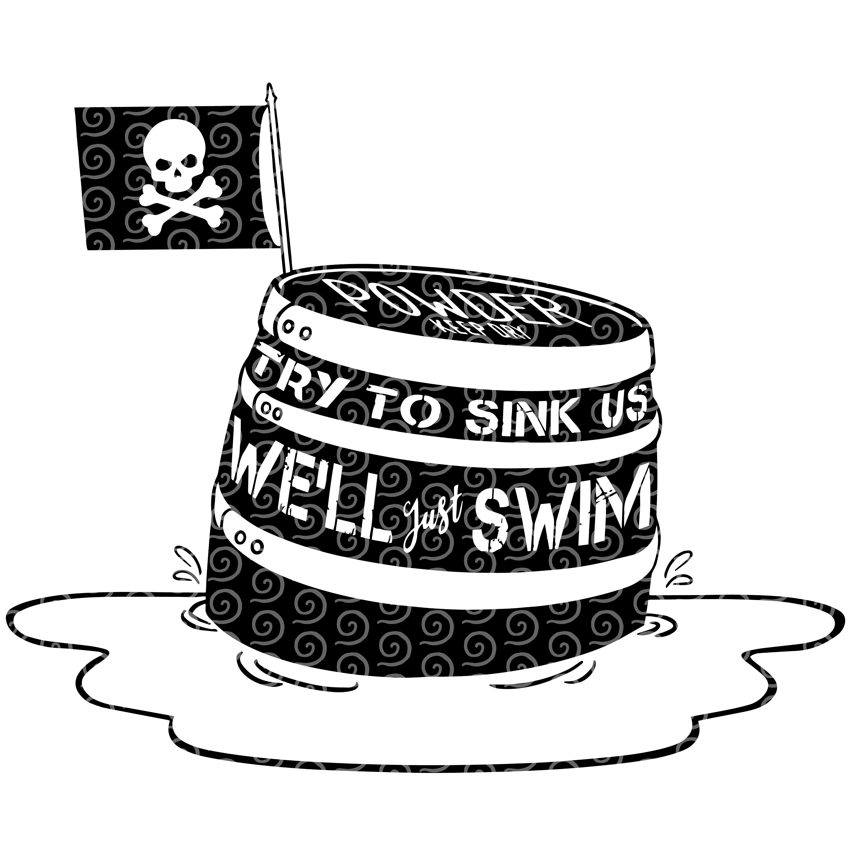 Try to Sink Us, We'll Just Swim Pirate Powder Keg Sticker - Etsy